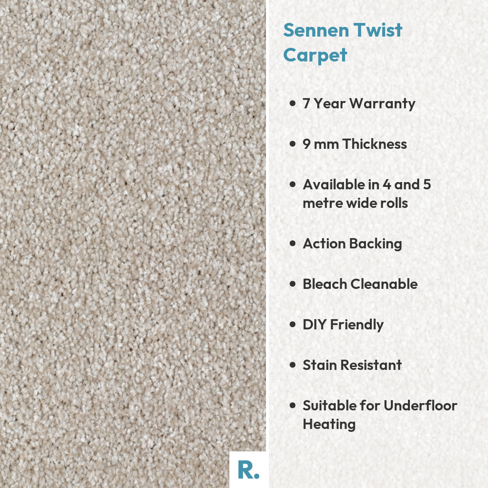 Sennen Twist Bleach Cleanable Carpet | From £9.95 / sq. metre