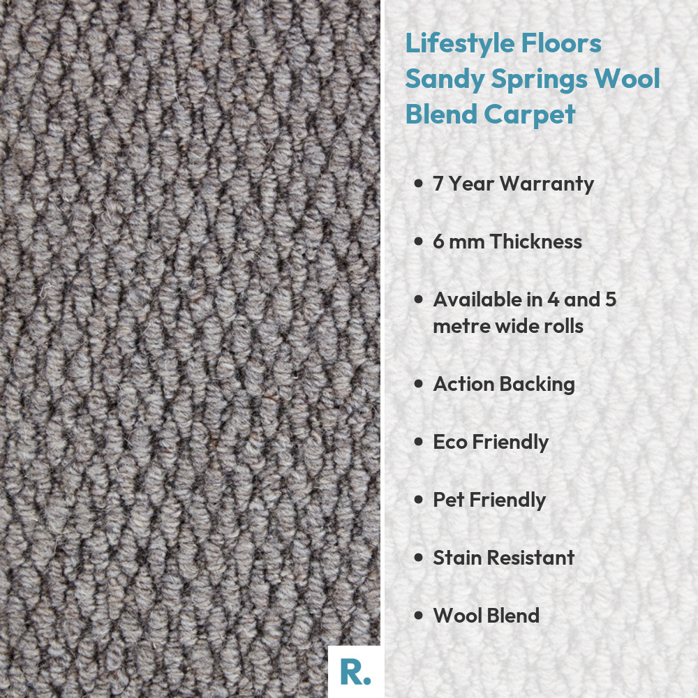 Lifestyle Floors Sandy Springs Luxury 50% Wool Blend Carpet | From £17. ...