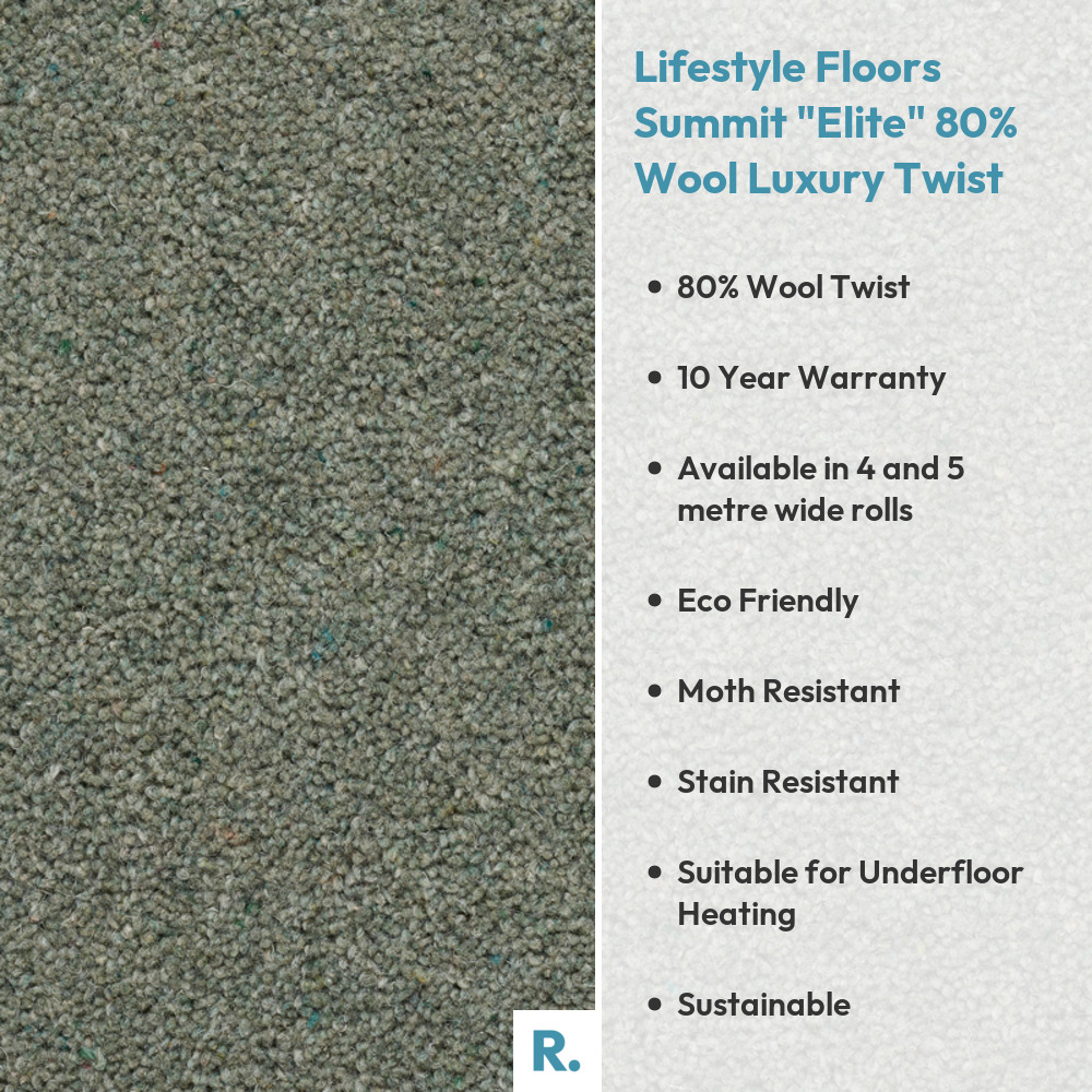 Lifestyle Floors Summit Elite 80% Wool Luxury Twist Carpet | From £23. ...