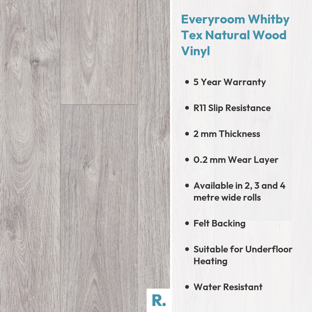 Everyroom Whitby Tex Natural Wood Vinyl | From £11.95 / sq. metre
