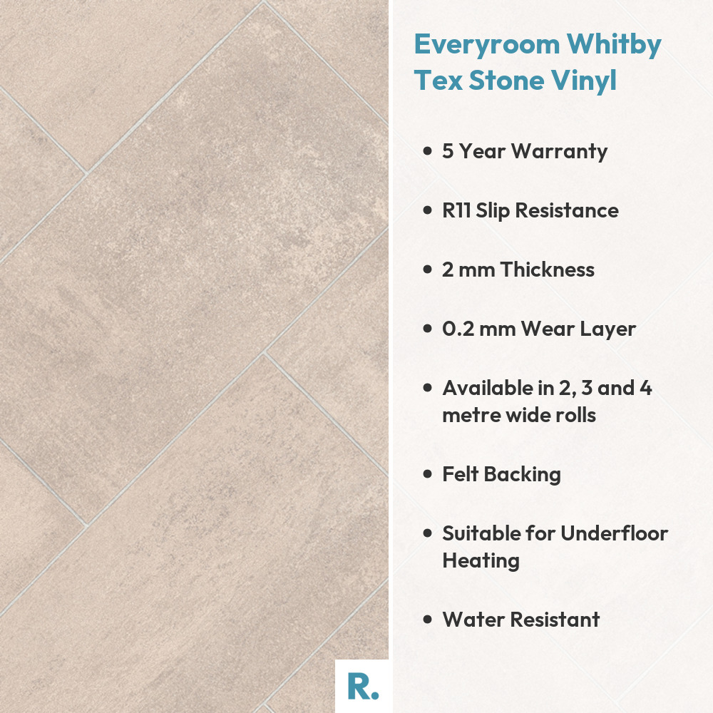Everyroom Whitby Tex Stone Vinyl | From £11.95 / sq. metre