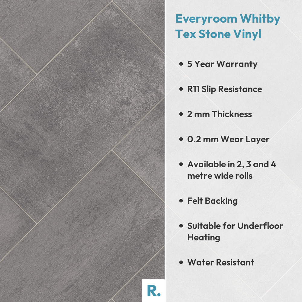 Everyroom Whitby Tex Stone Vinyl | From £11.95 / sq. metre