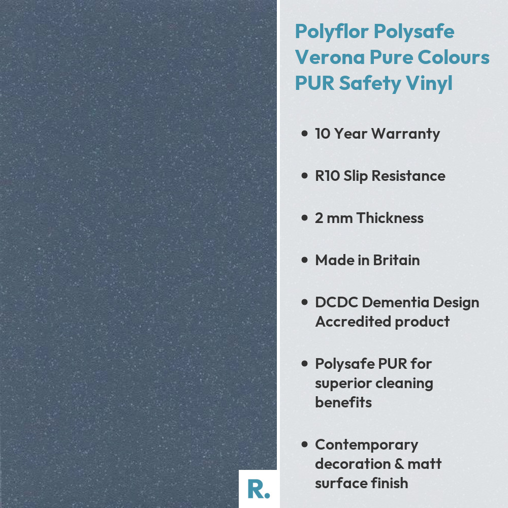 Polyflor Polysafe Verona Pure Colours PUR Safety Vinyl | From £23.95 ...