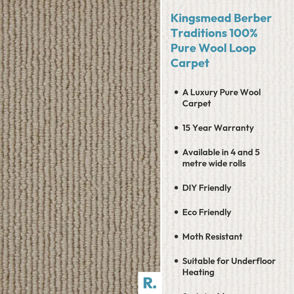 Kingsmead Berber Traditions 100% Pure Wool Loop Carpet | SPECIAL OFFER