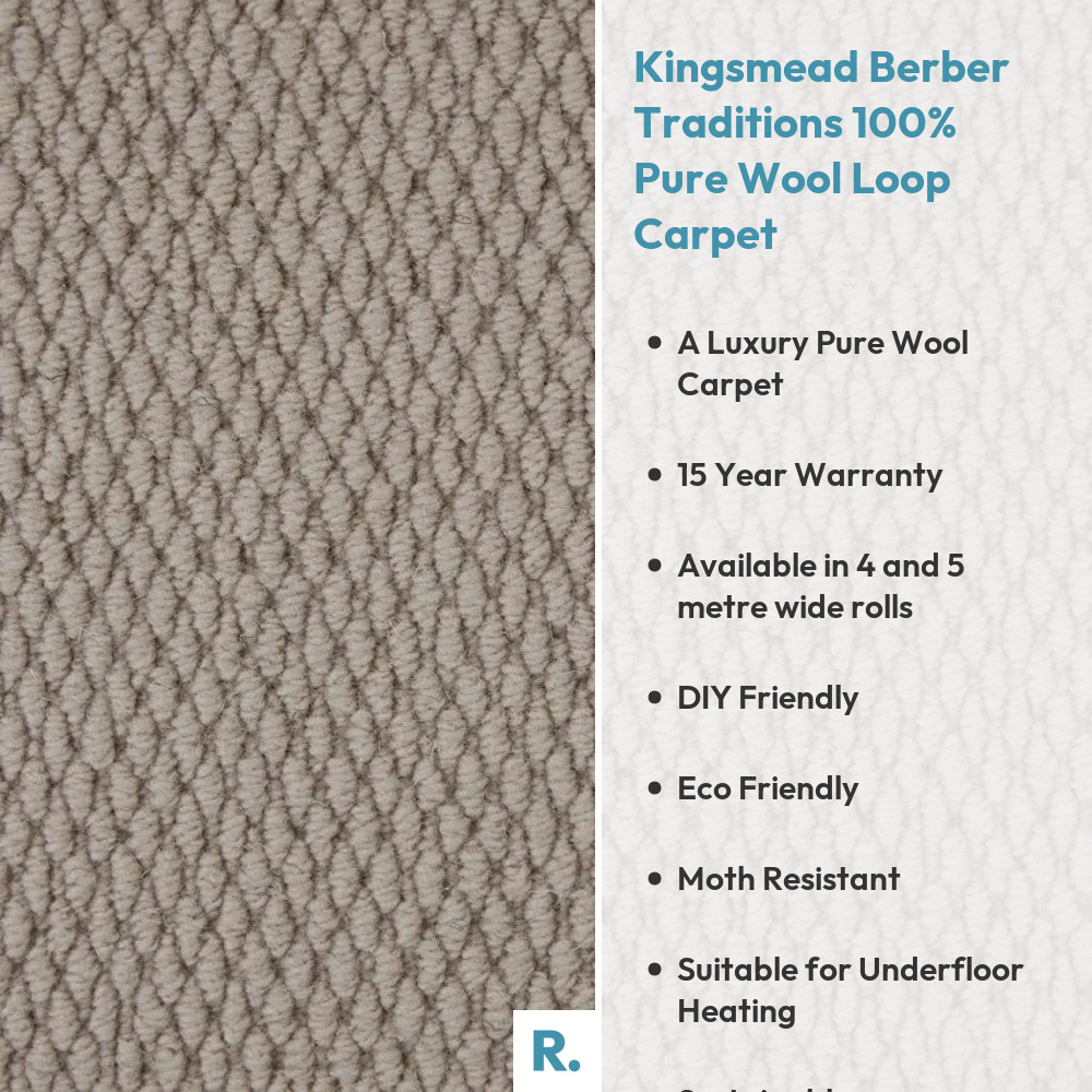 Kingsmead Berber Traditions 100% Pure Wool Loop Carpet | SPECIAL OFFER