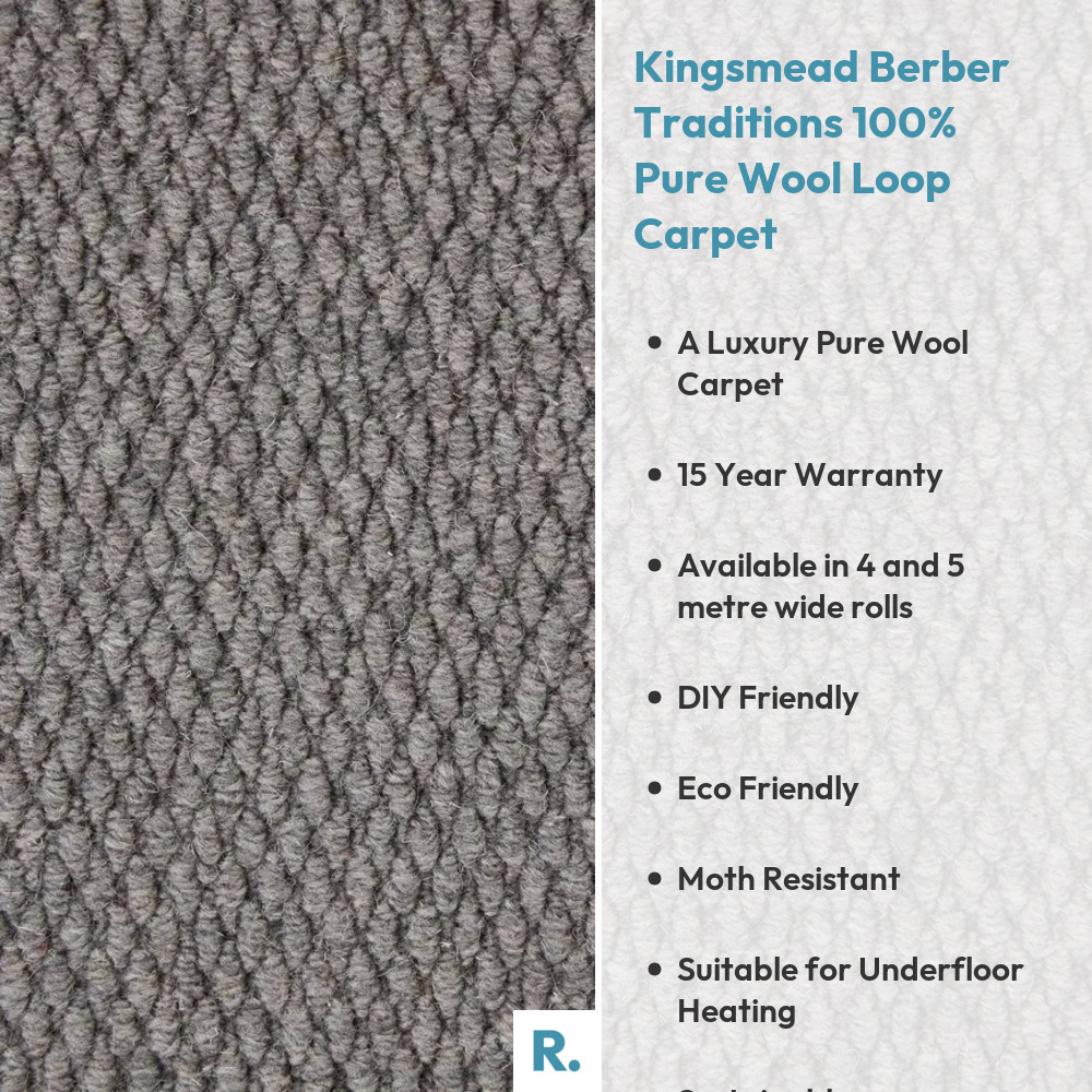 Kingsmead Berber Traditions 100% Pure Wool Loop Carpet | SPECIAL OFFER