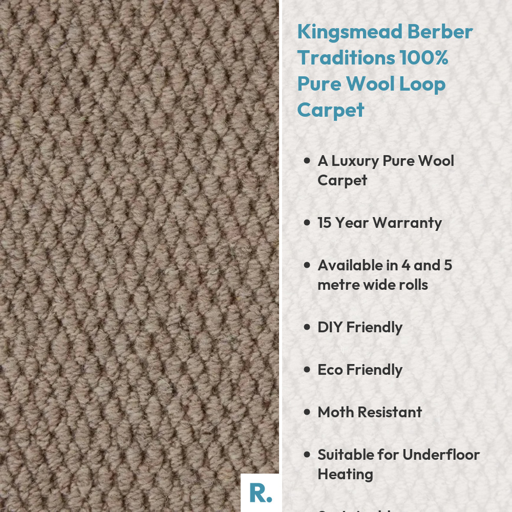 Kingsmead Berber Traditions 100% Pure Wool Loop Carpet | SPECIAL OFFER