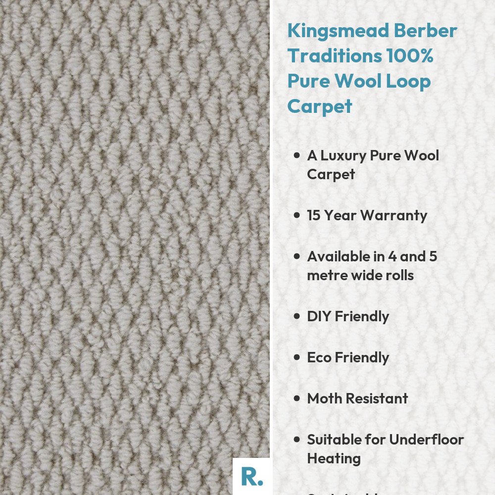 Kingsmead Berber Traditions 100% Pure Wool Loop Carpet | SPECIAL OFFER