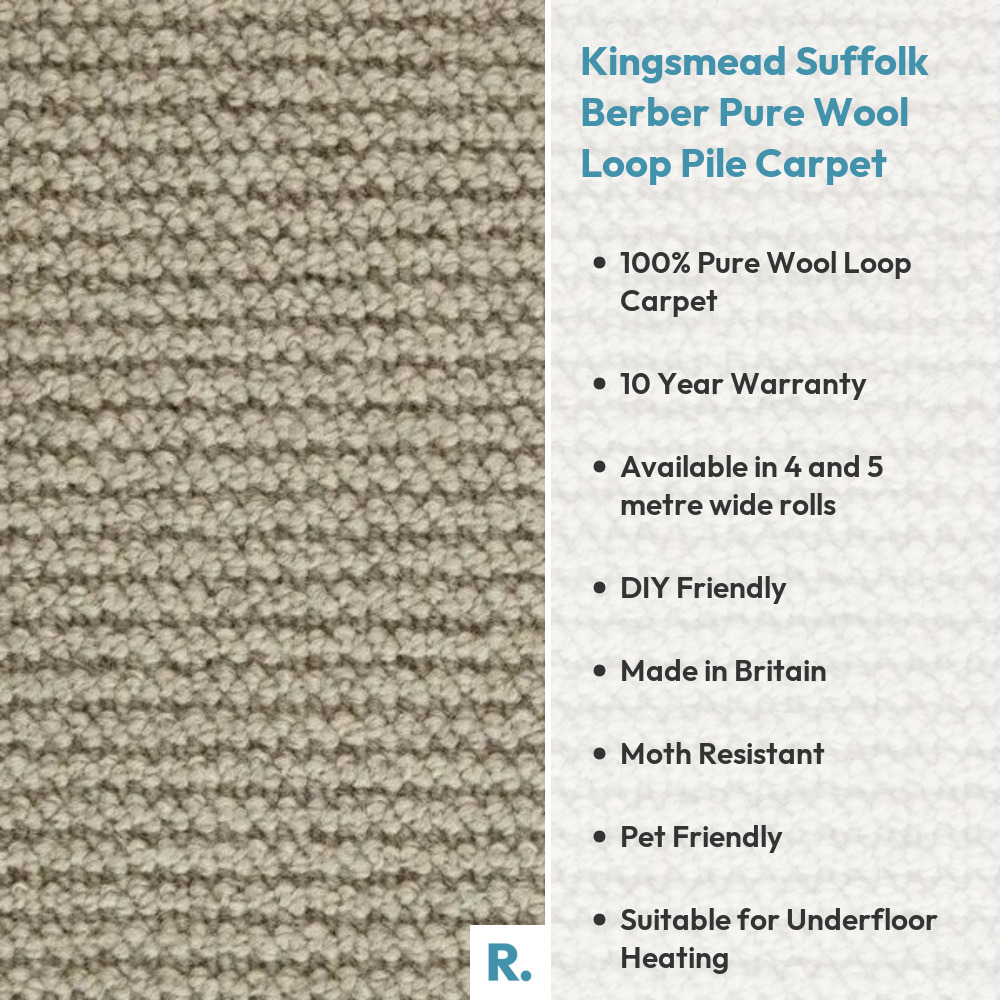 Suffolk Berber Pure Wool Loop Pile Carpet | SPECIAL OFFER
