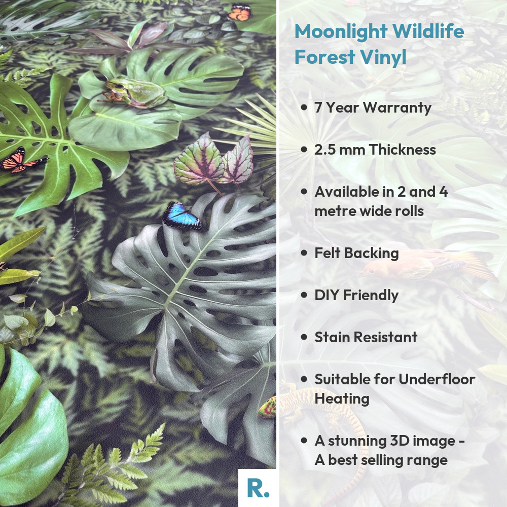 Moonlight Wildlife Forest Vinyl | £16.95 / sq. metre