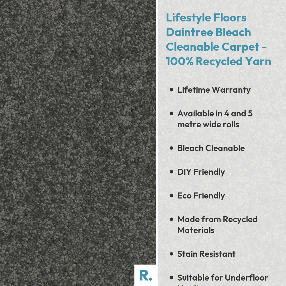 Lifestyle Floors Daintree Bleach Cleanable Carpet - 100% Recycled Yarn | From £23.95 / sq. metre