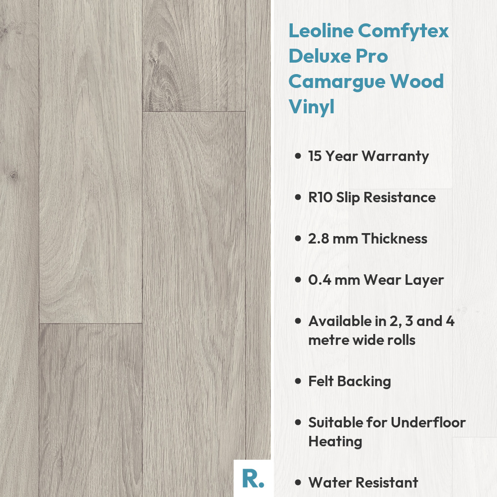Leoline Comfytex Deluxe Pro Camargue Wood Vinyl | From £16.95 / sq. metre