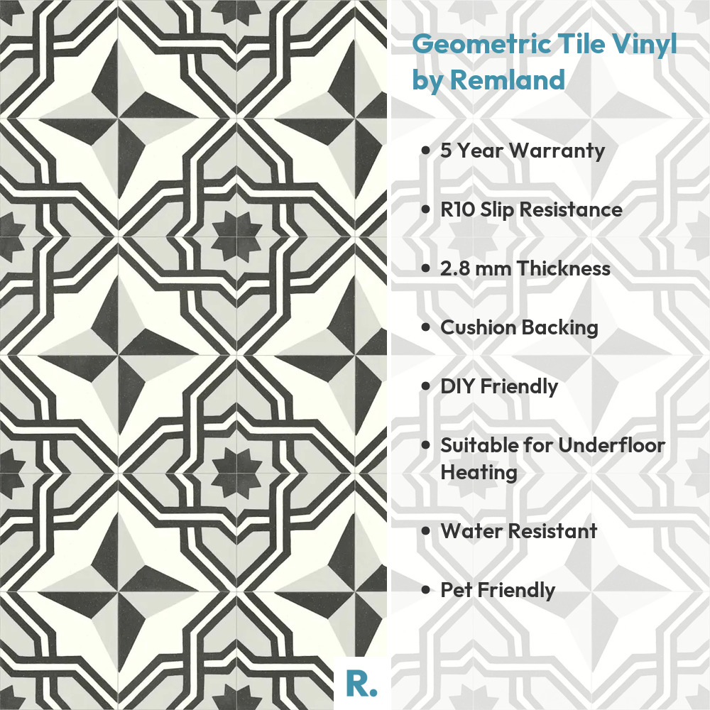 Geometric Tile Vinyl by Remland | £12.95 / sq. metre
