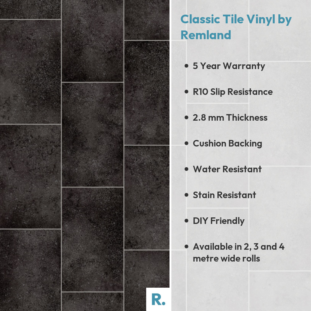 Classic Tile Vinyl by Remland | £12.95 / sq. metre