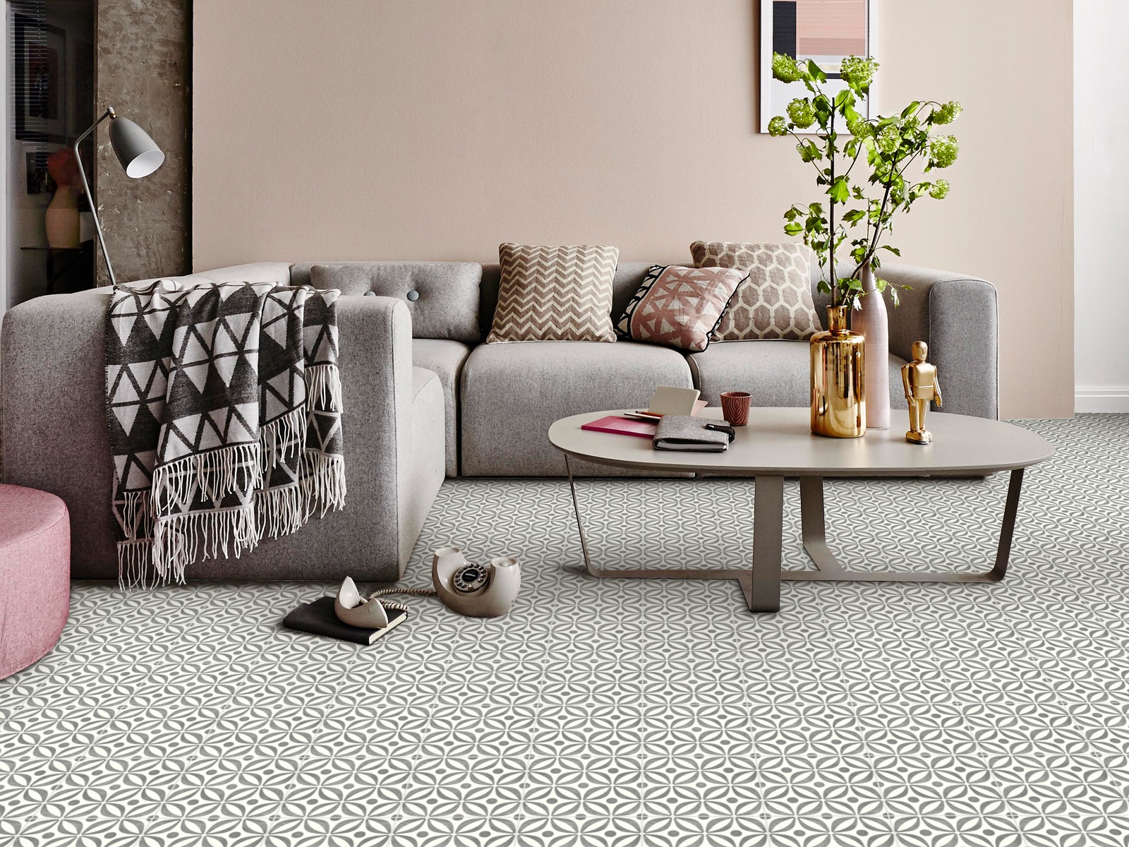 Spring Ceramic Tile Vinyl by Remland | £12.95 / sq. metre