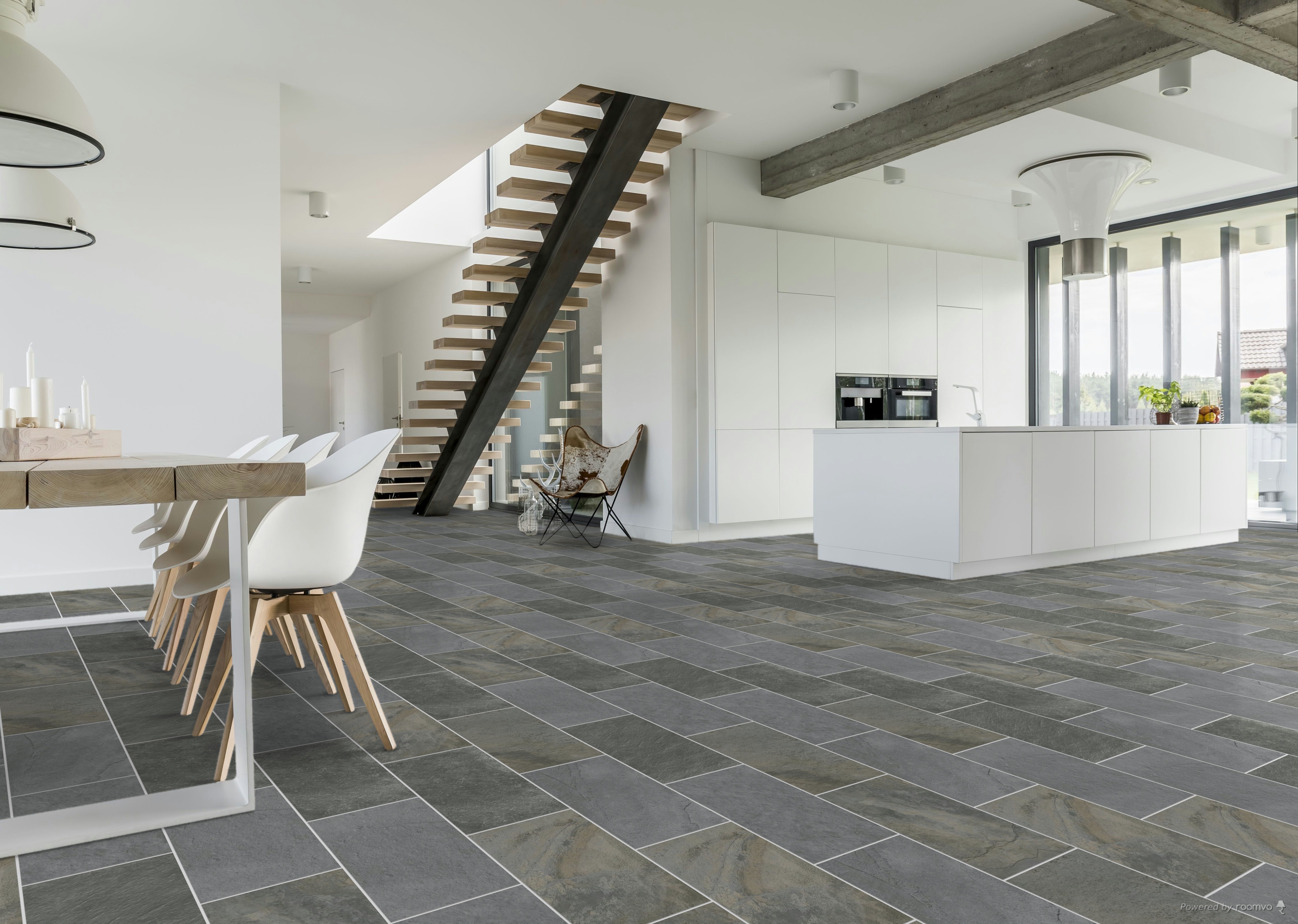 Cottage Tile Vinyl by Remland | From £6.95 / sq. metre