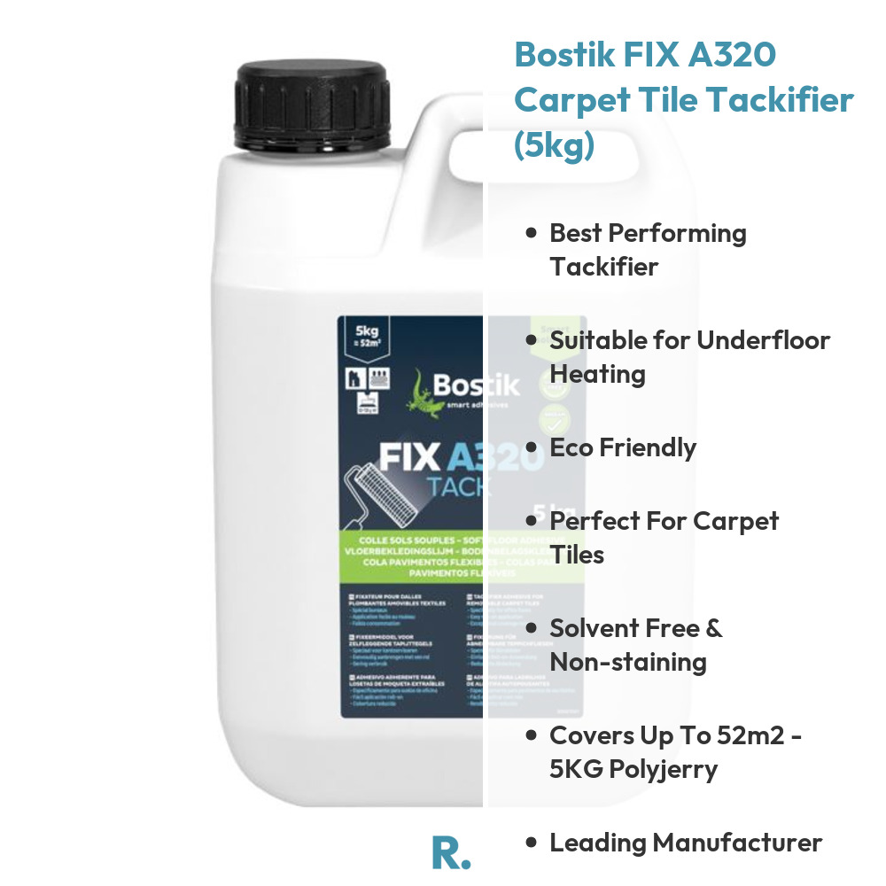 Bostik FIX A320 Carpet Tile Tackifier Adhesive (5kg Polyjerry) | From £ ...