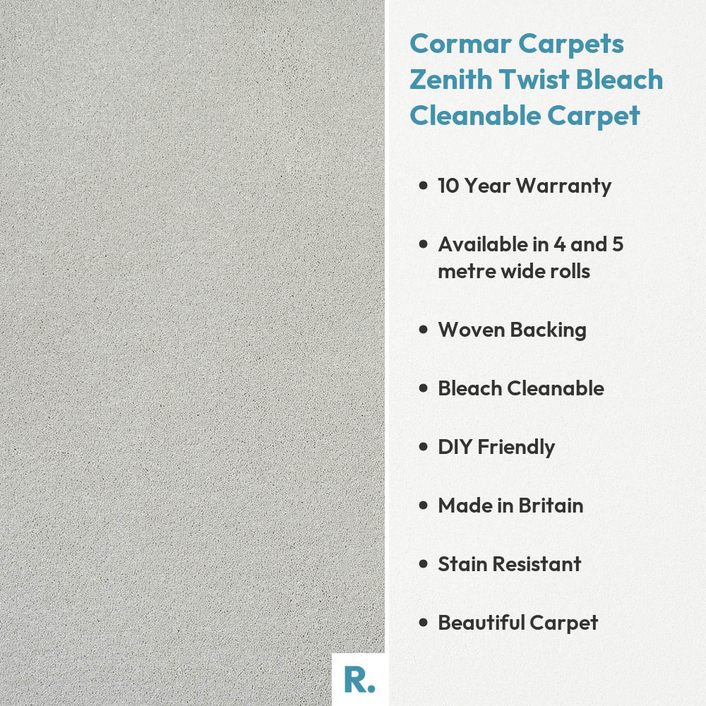 Cormar Carpets Zenith Luxury Twist Bleach Cleanable Carpet | From £16. ...