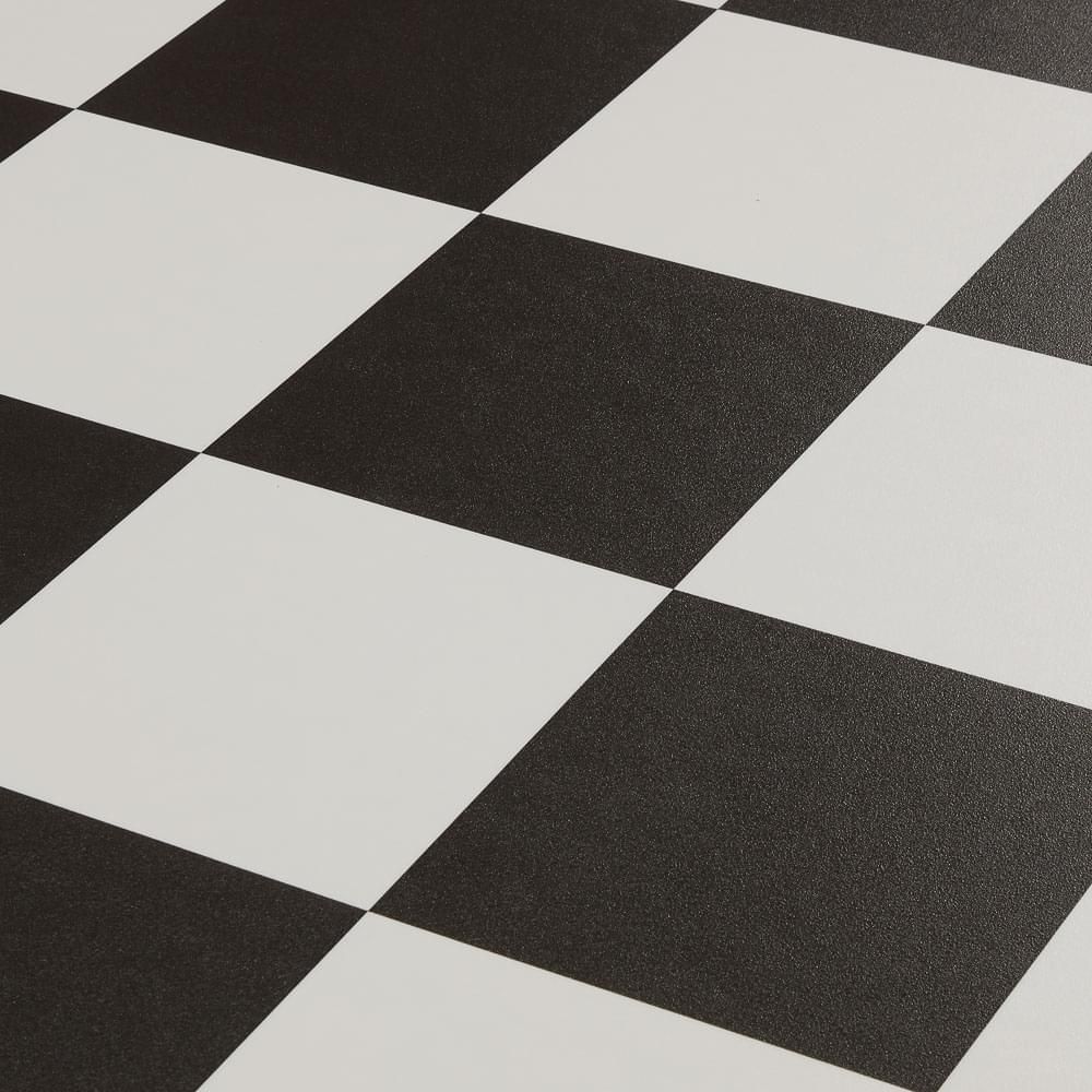 Large Chequerboard Black and White Vinyl by Remland | £11.95 / sq. metre