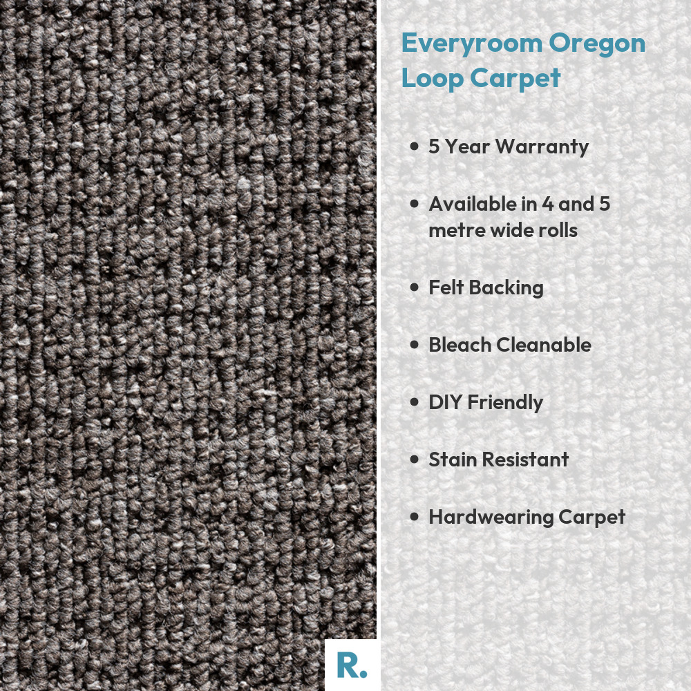 Everyroom Oregon Bleach Cleanable Loop Carpet | From £5.95 / sq. metre