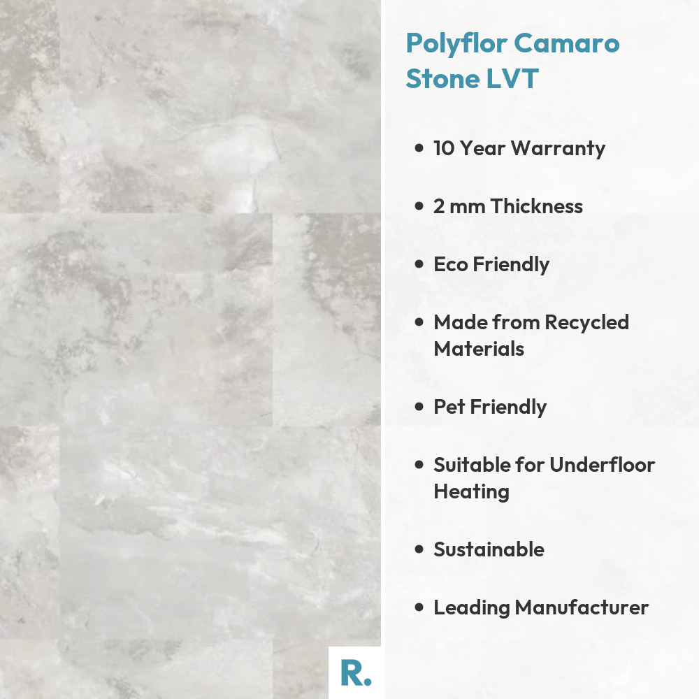 Polyflor Camaro Stone LVT - 0.30mm Wear Layer | £90.01 per pack