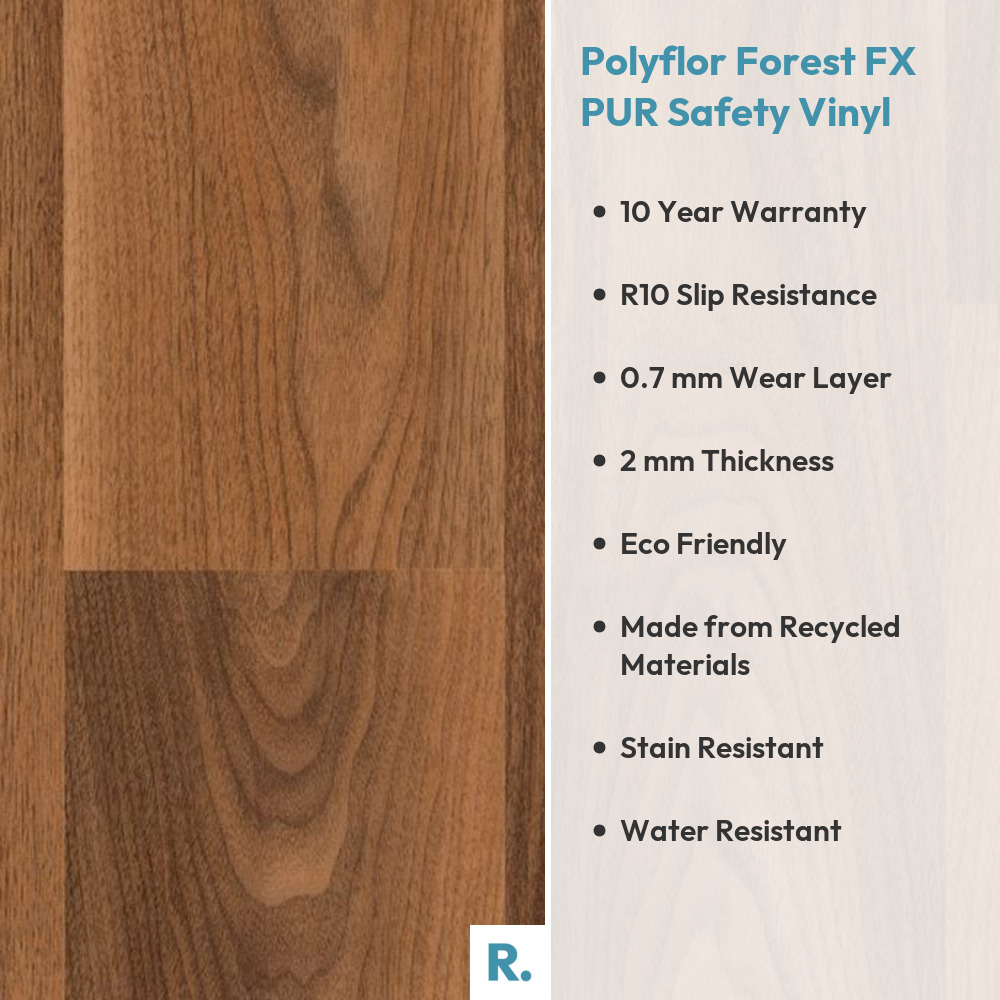Polyflor Forest FX PUR Wood Commercial Safety Vinyl | From £22.95 / sq ...