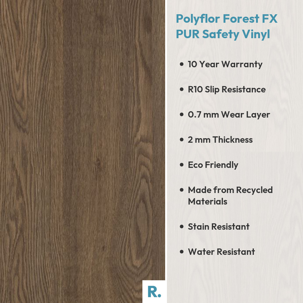 Polyflor Forest FX PUR Wood Commercial Safety Vinyl | From £22.95 / sq ...