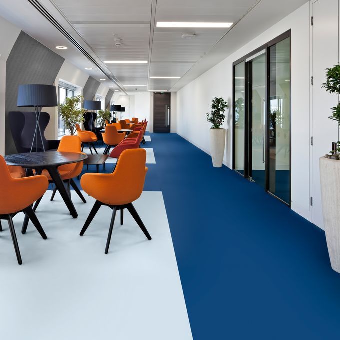Polyflor Clearance Bloc Marine Blue Solid Colour Vinyl Flooring - PUR ...
