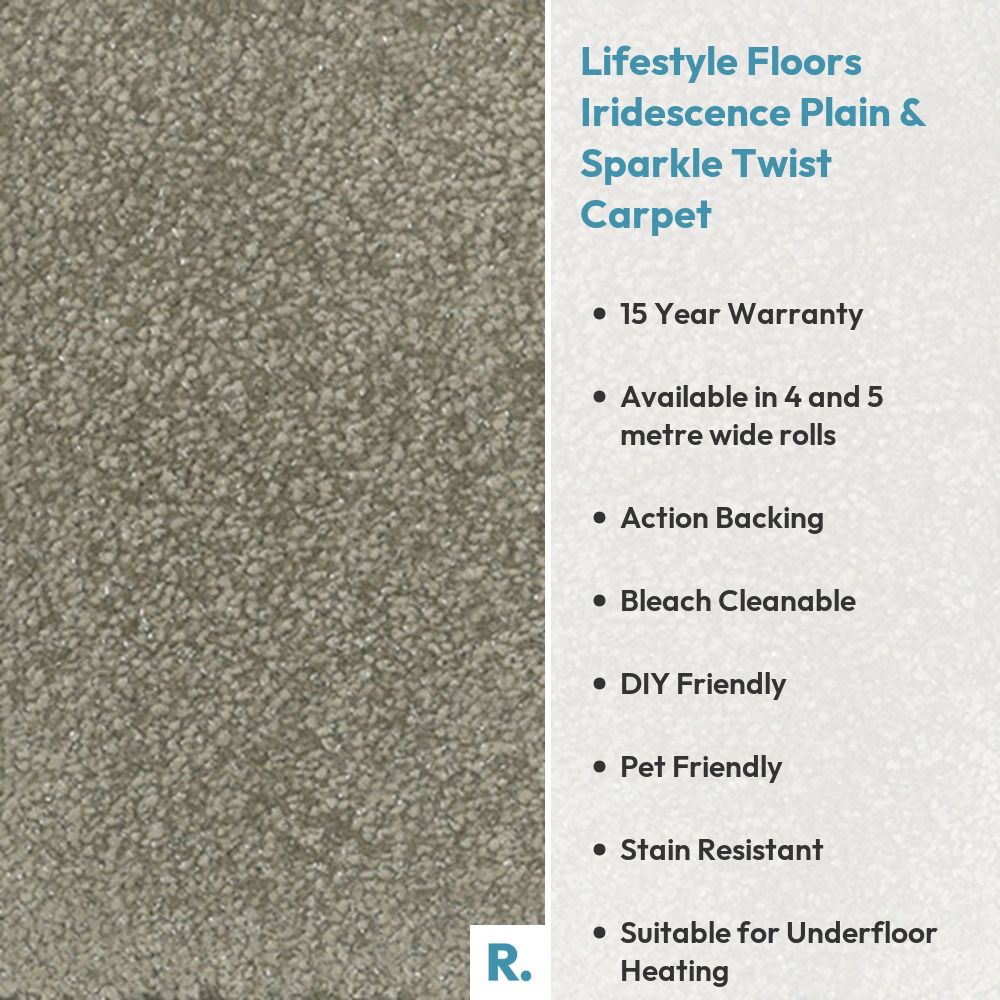 Lifestyle Floors Iridescence Plain & Sparkle Twist Carpet | From £19.95 ...